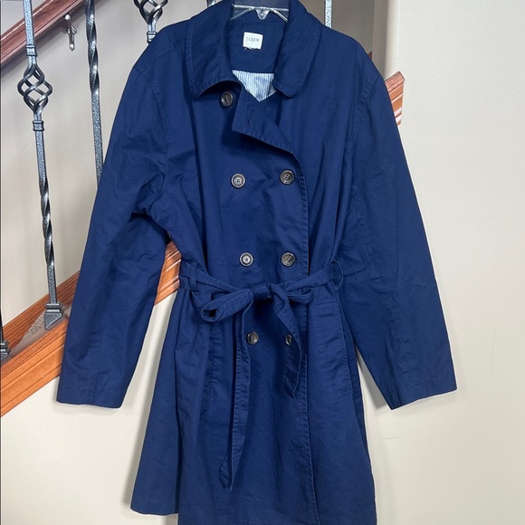 J. Crew | Jackets & Coats | J Crew Classic Blue Trench Coat | Poshmark